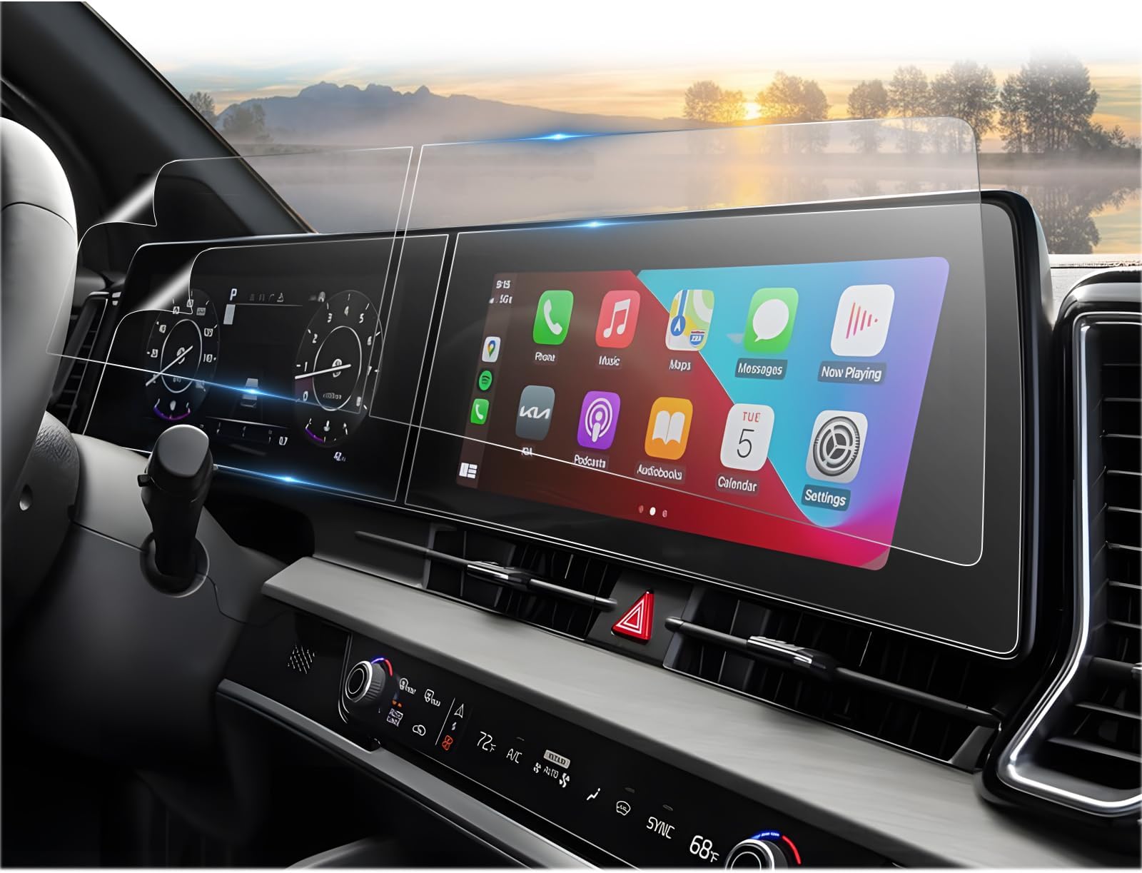 Amazon.com: CDEFG 4-Pcs Screen Protectors for Kia Sportage - 12.3 ...