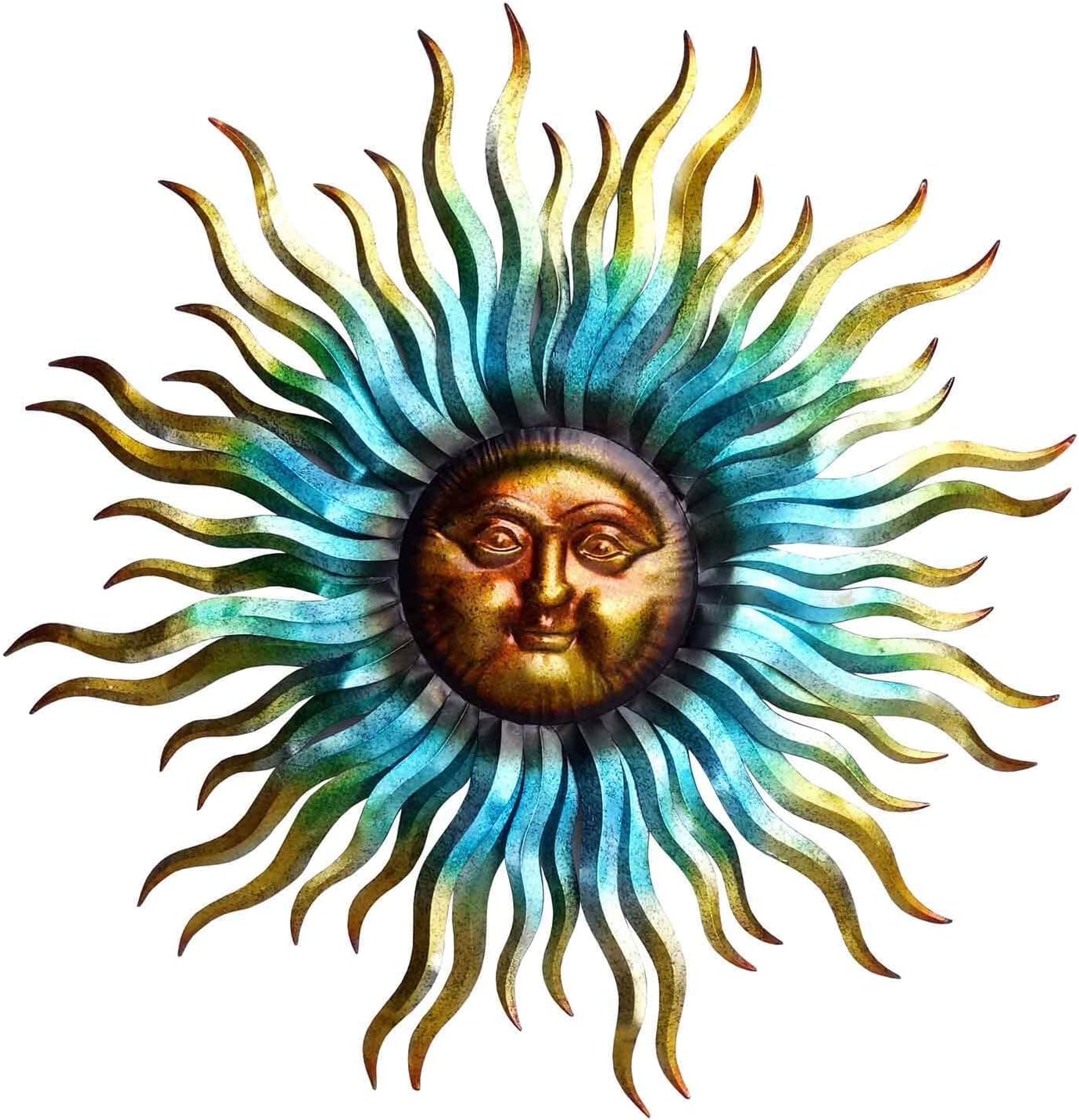Amazon.com : Very Cool Stuff MBG46 47 inches Blue & Gold Sun Face, Wall ...