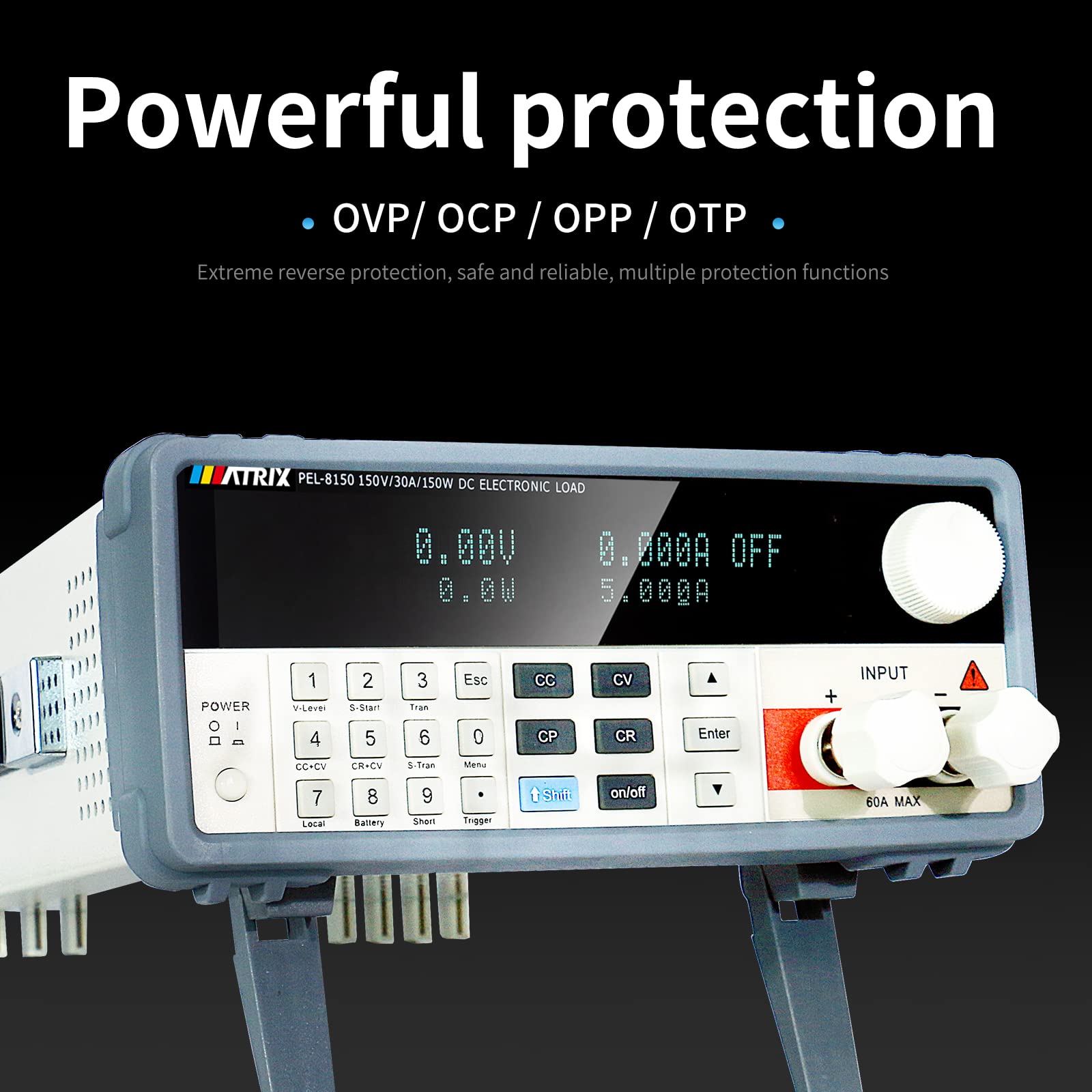 Buy MATRIX PEL8300 Single Channel Programmable Electronic Load 300W Input 0-60A Low Ripple Multi ...