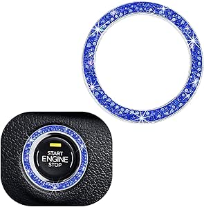 Amazon.com: Gasedin Car Engine Start Stop Decoration Ring, Sparkling ...