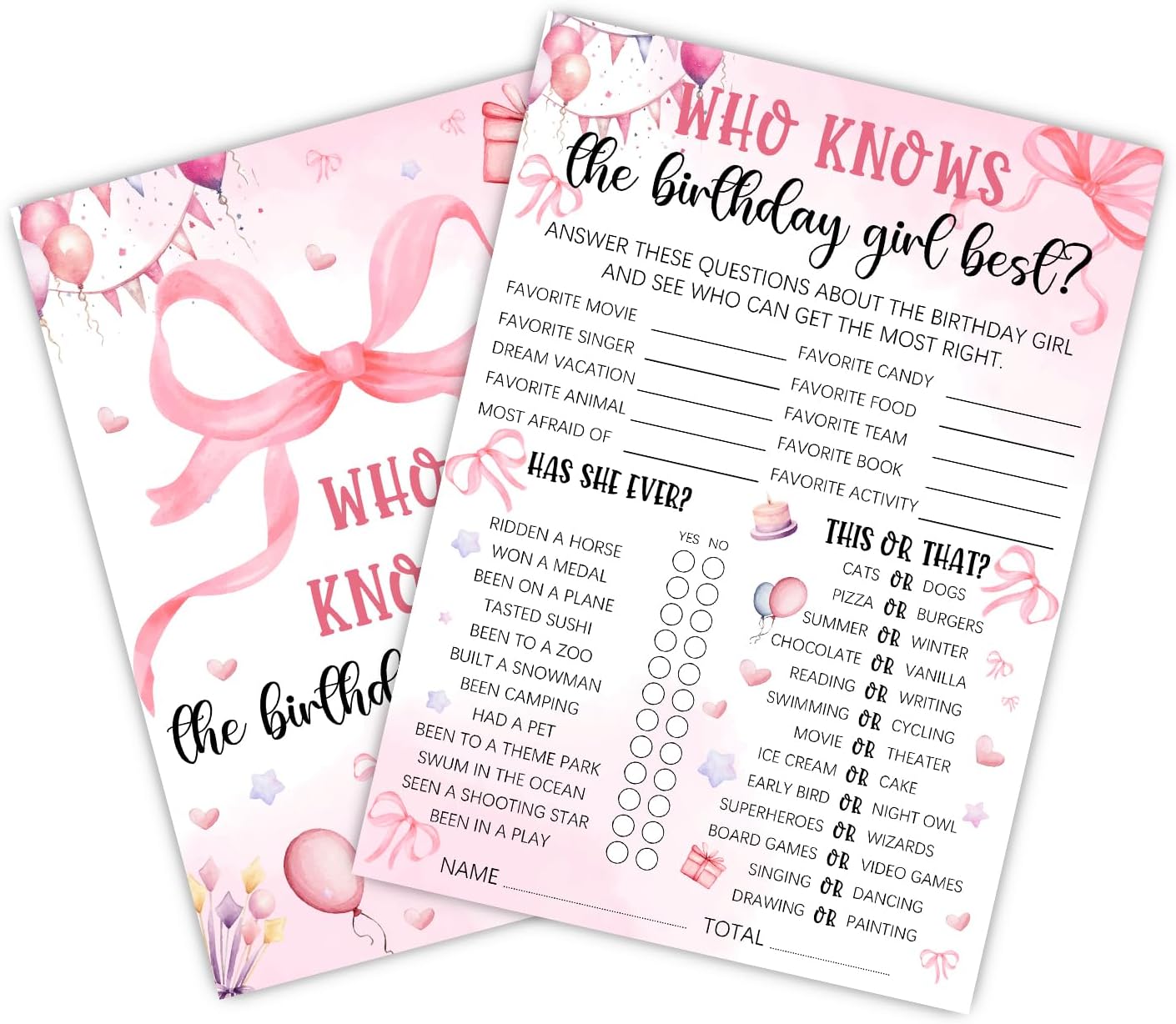 Amazon.com: WKBG03: Know the Birthday Girl Best - Pink Party Cards ...