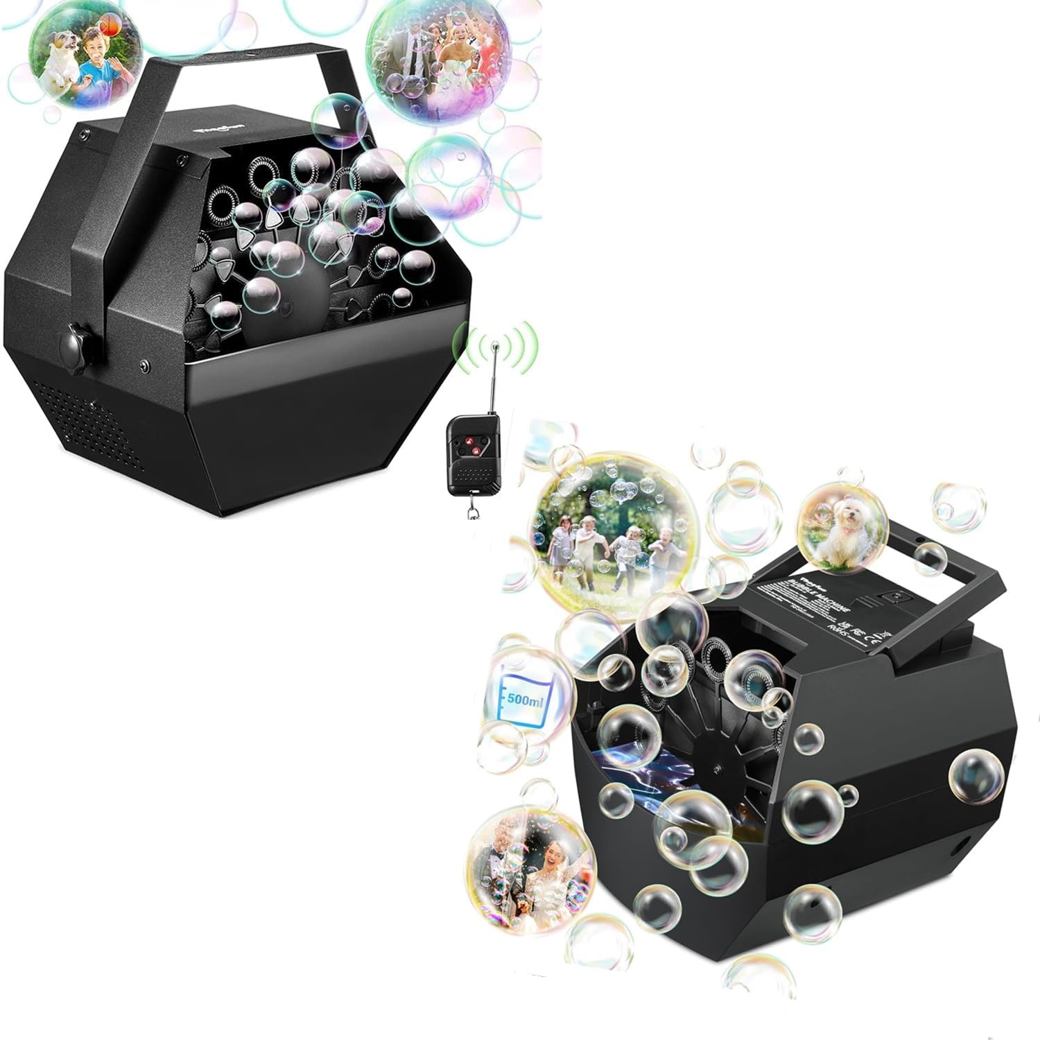 Amazon.com: Remote Control Bubble Machine + Portable Bubble Maker : Musical Instruments