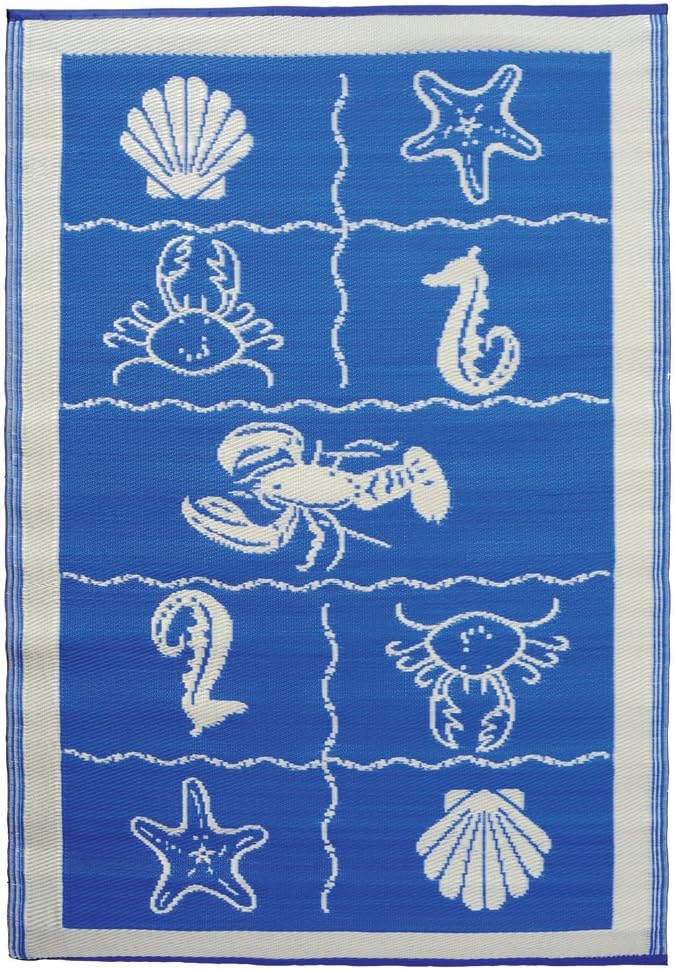 Amazon.com : Achla Designs Nautical Design Floor Mats : Doormats ...