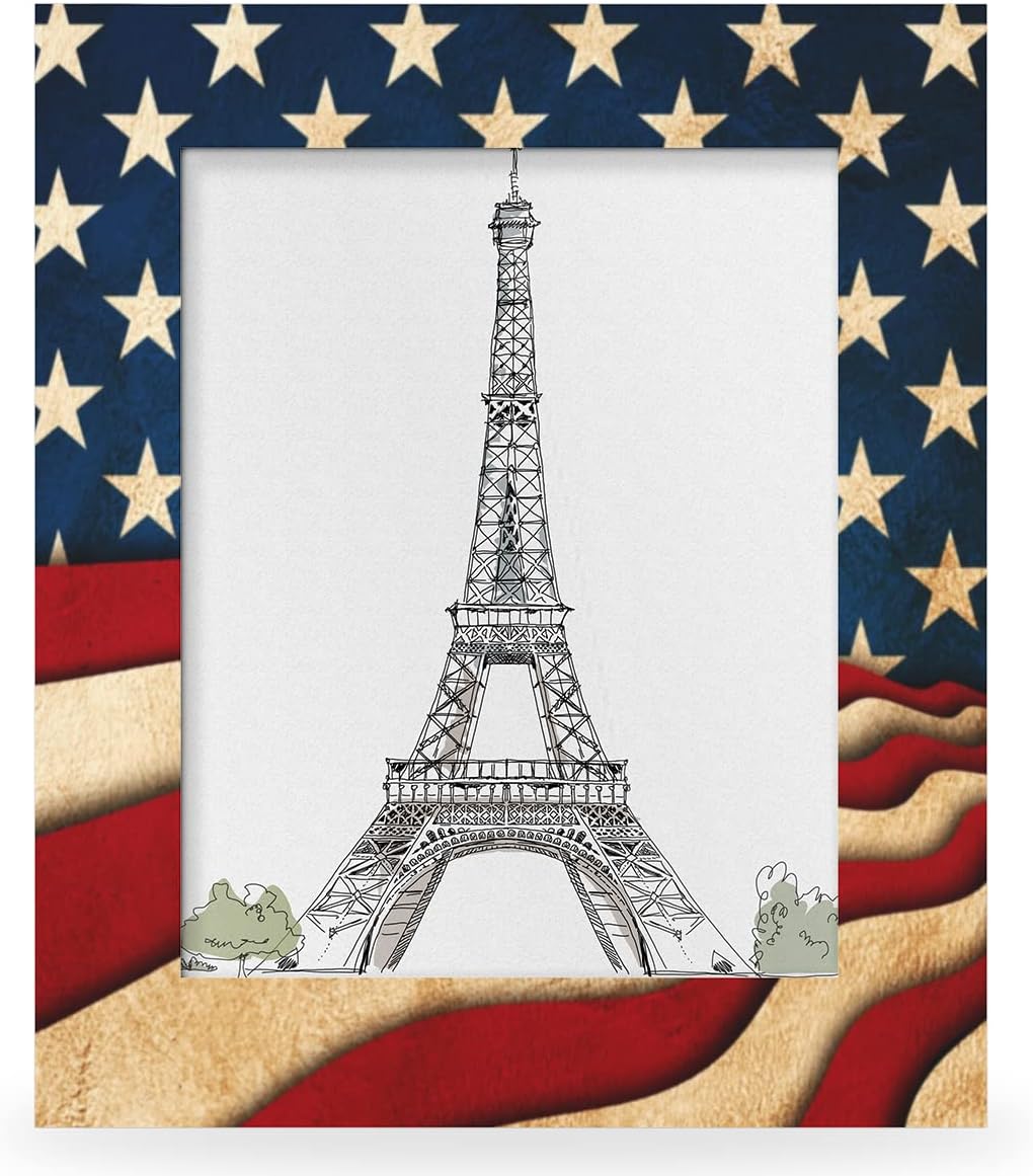 Amazon.com - AUUXVA American Flag 8x10 Picture Frame, Memorial Day USA ...