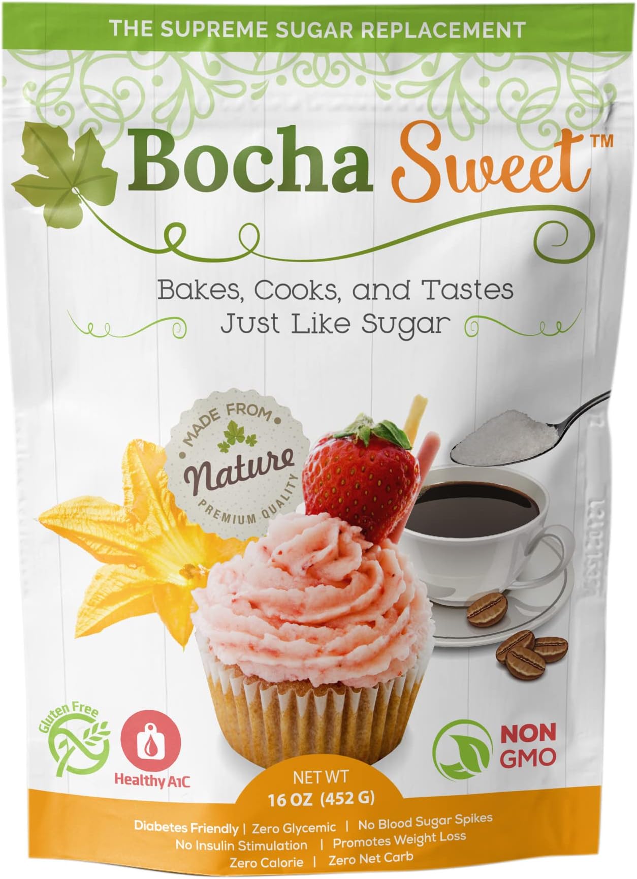 Amazon.com: BochaSweet The Supreme Sugar Replacement (16 oz) - 1:1 ...