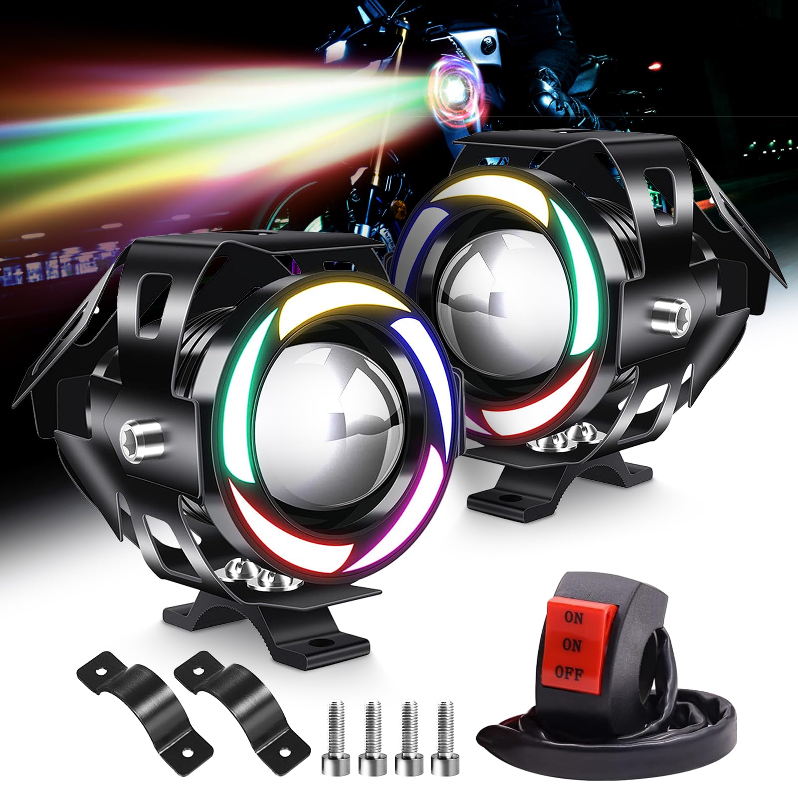 Luces Exploradoras para Moto, Faros LED para Moto, Luces para Moto para ...
