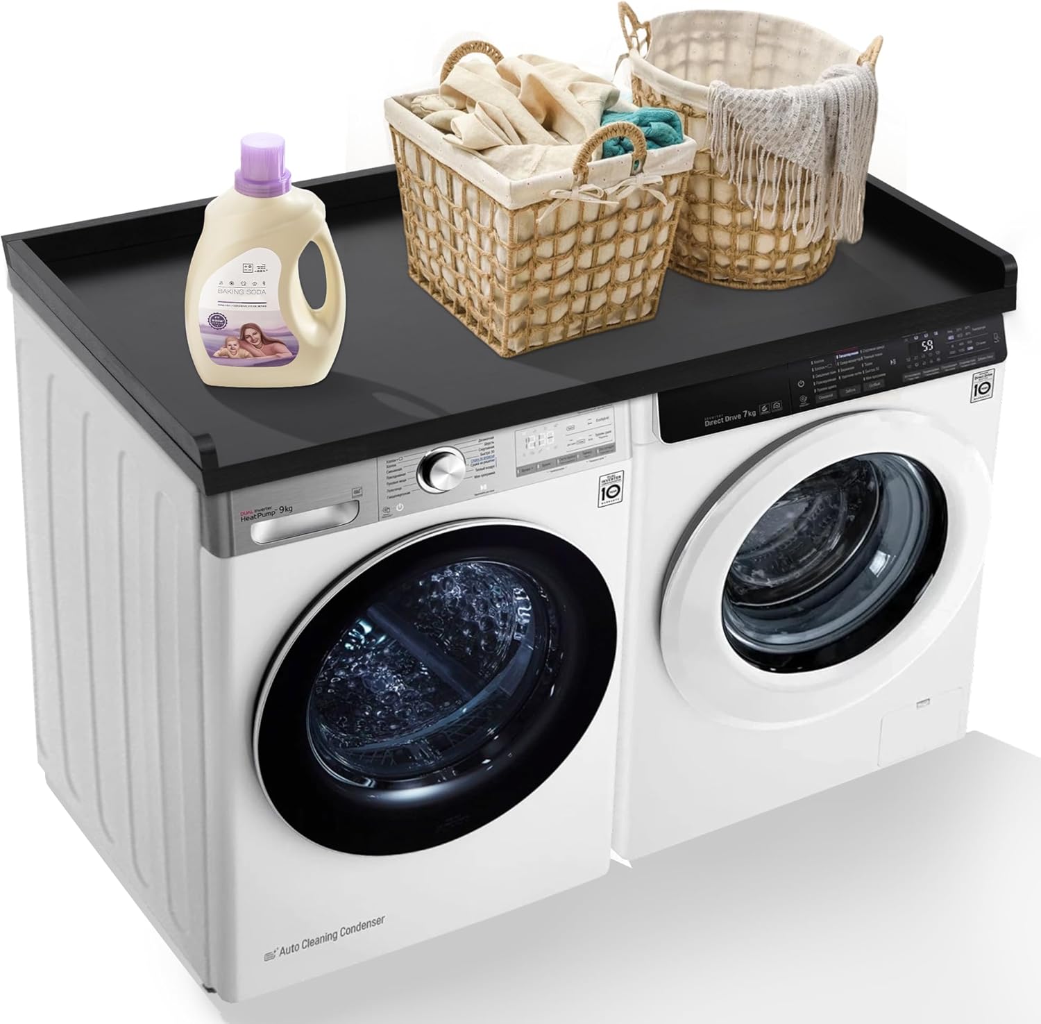 Amazon.com: Murago Washer Dryer Countertop, 100% Natural Wood, Laundry ...