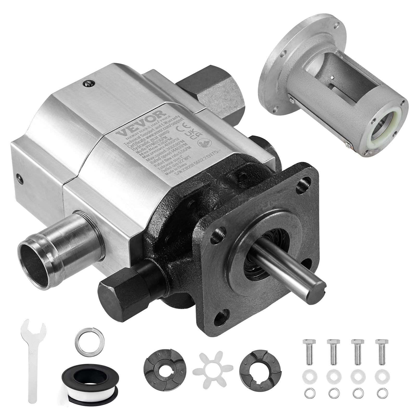 Amazon.com : VEVOR Wood 2 Stage 4000 PSI Aluminum Hydraulic Gear ...