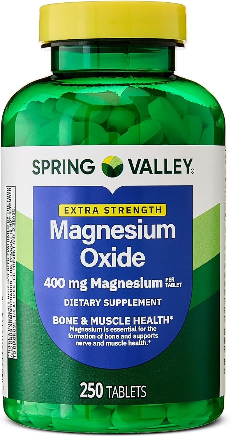 Amazon.com: Spring Valley Magnesium 400 Mg, 250 Tablets by Spring ...