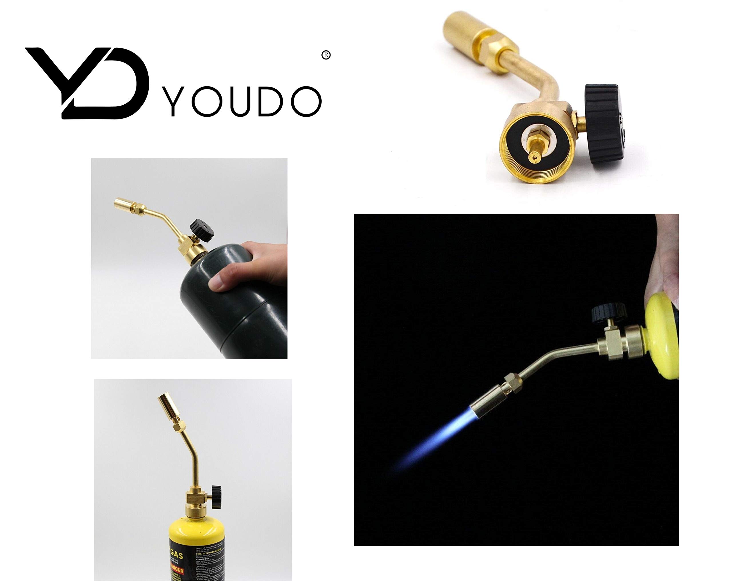 YOUDO Propane Torch Kit, Brass Large Pencil Flame Gas Welding Torch ...