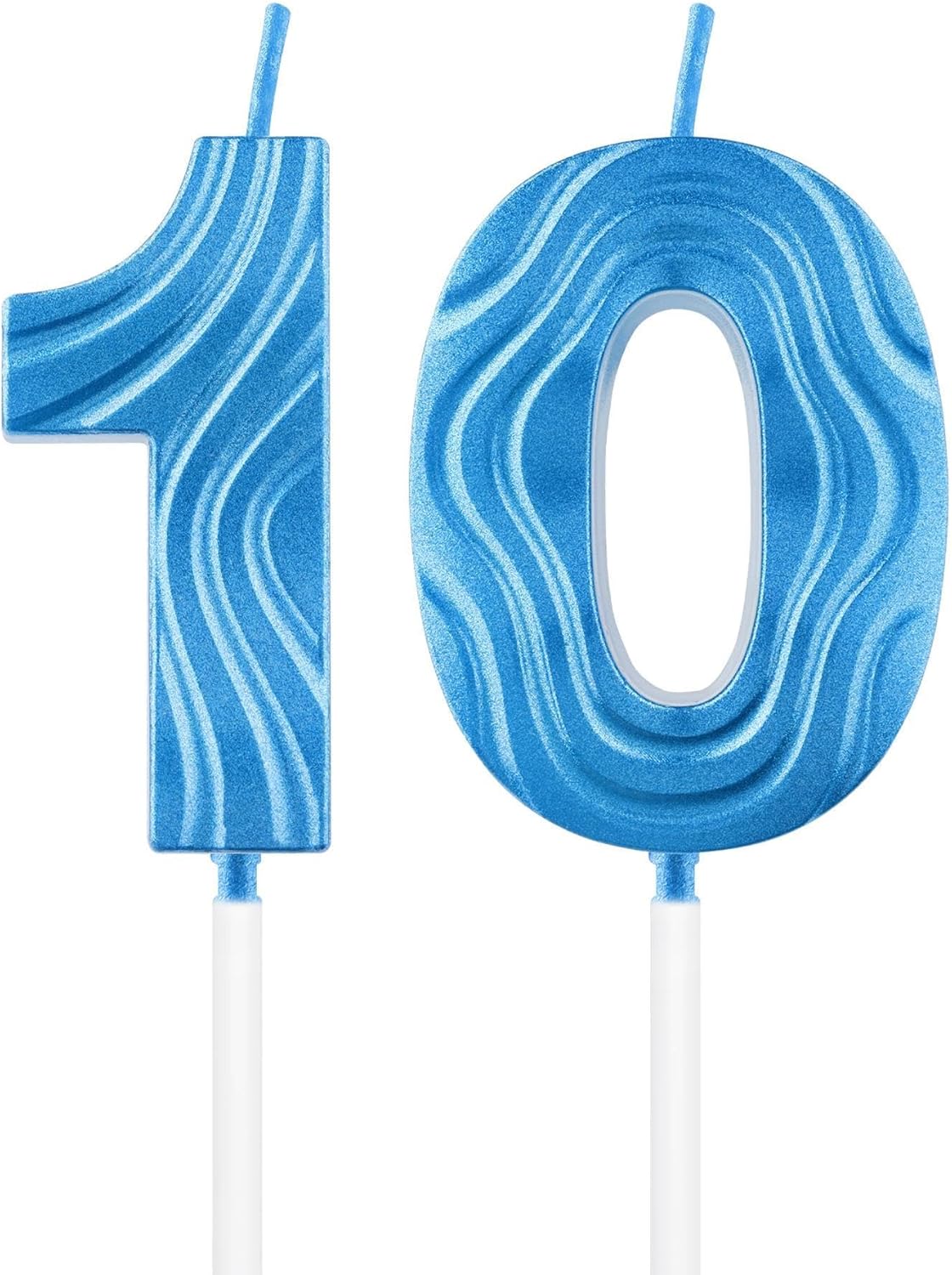 Amazon.com: iNINGER Blue Number Candles,Number 10 Birthday Candle ...