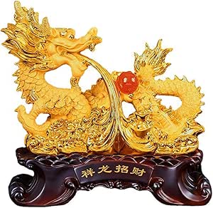 Amazon.com: Zodiac Dragon Statue Figurine Sculpture - Chinese Feng Shui ...