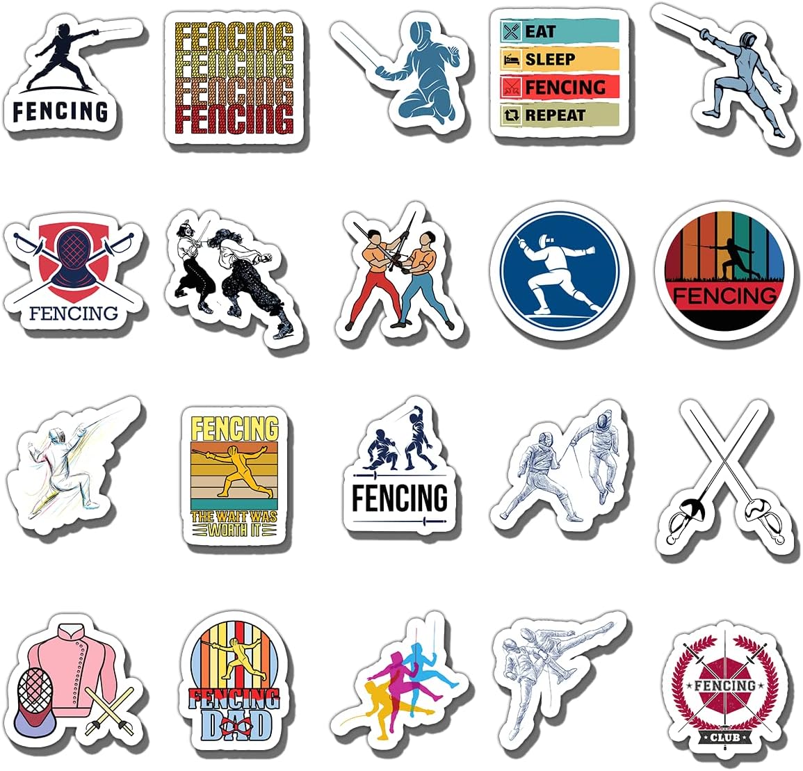 Amazon.com: GOLEEX 20 Pack Pcs Waterproof Vinyl Fencing Stickers Items ...