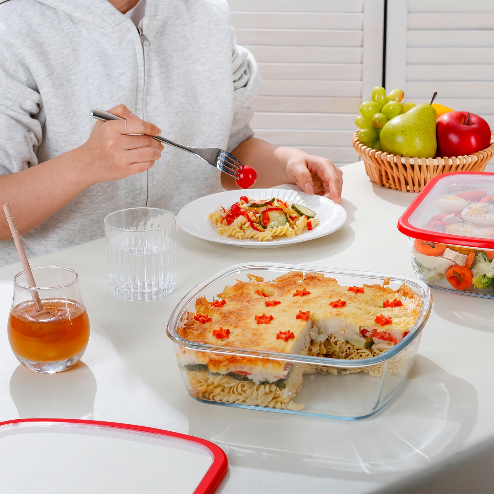 Snapklik.com : NUTRIUPS 9 X 9 Square Glass Baking Dish