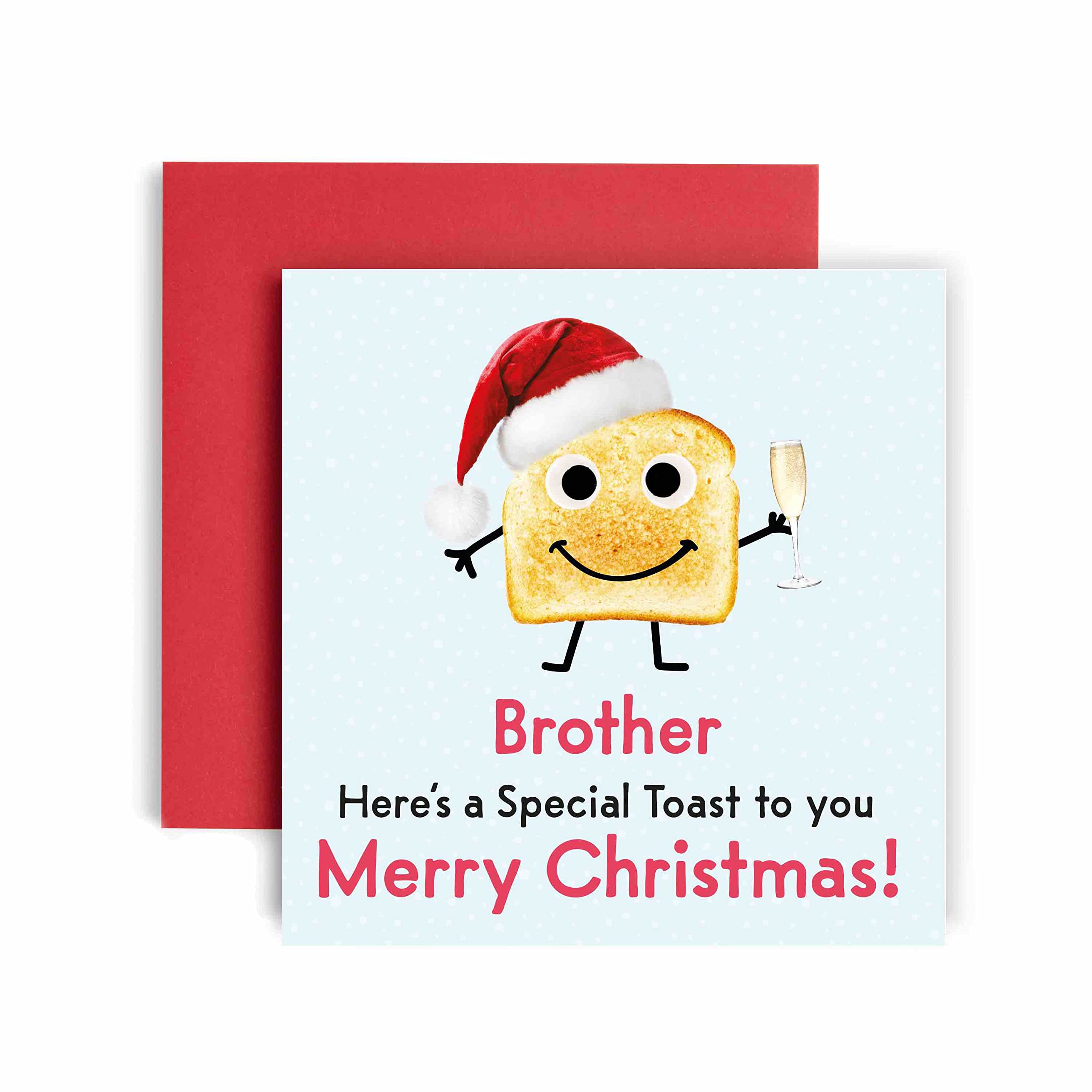 Amazon.com : Huxters A Special Toast Brother Merry Christmas Card for ...