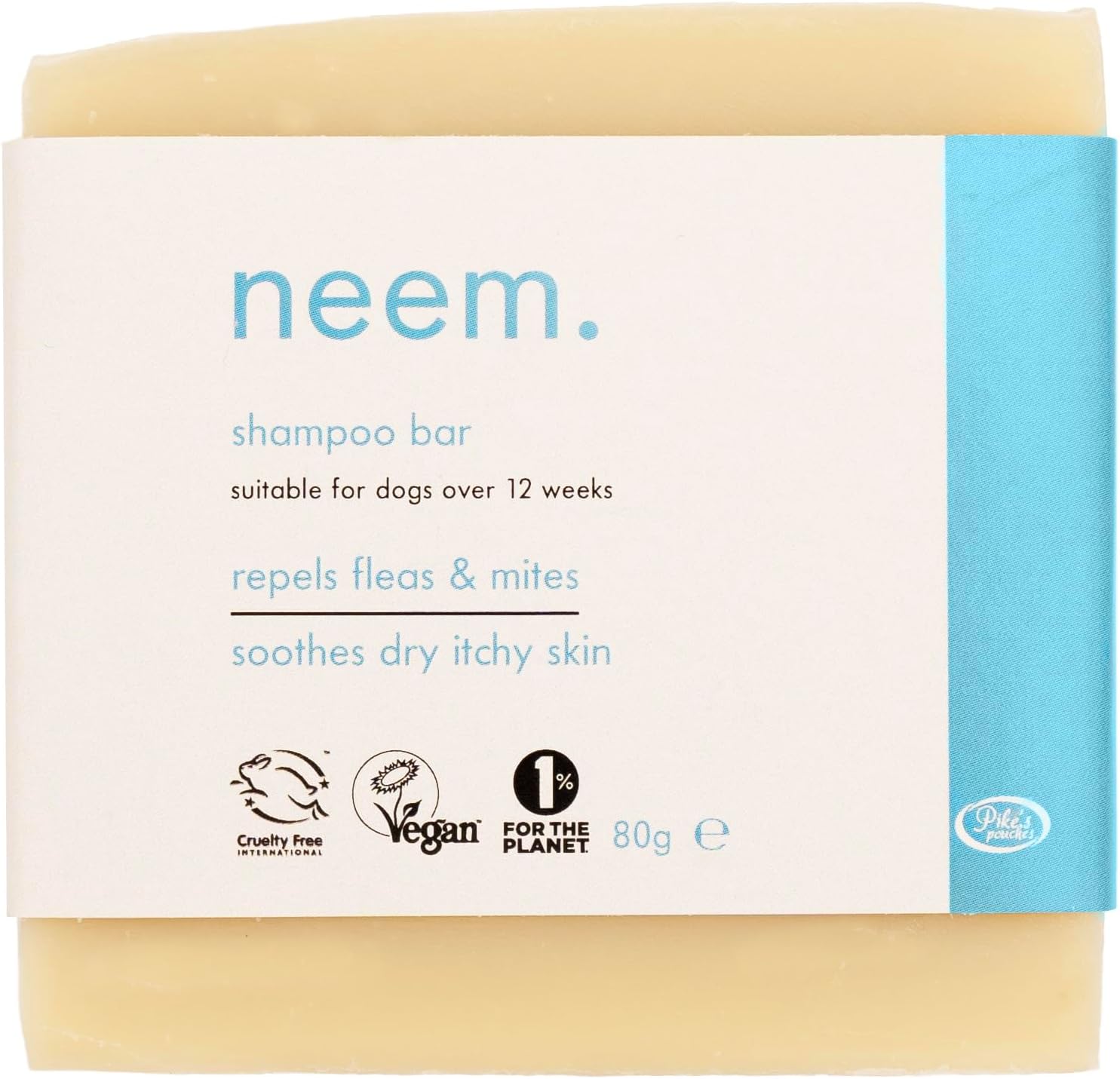 Neem Oil & Tea Tree Dog Shampoo Soap Bar for Fleas & Mites 80g ...