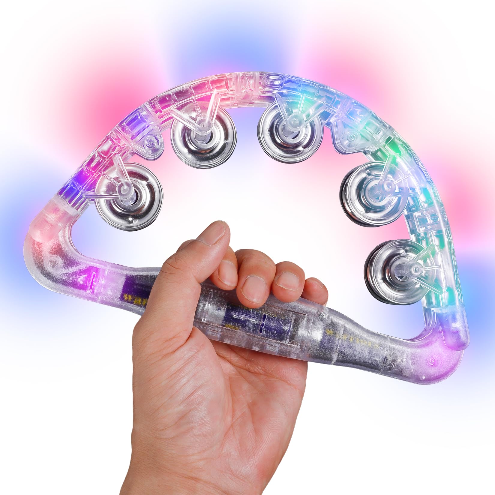 Snapklik.com : LED Light Up Tambourines Musical Flashing Tambourine ...
