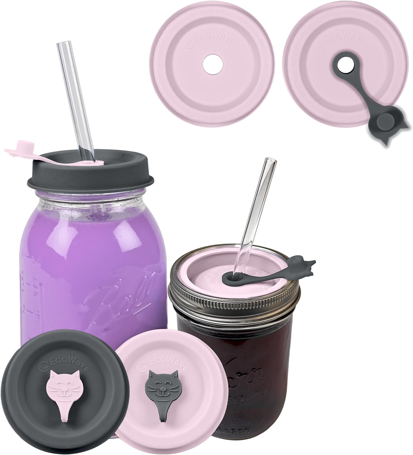 Amazon.com: ORIGINAL CREATOR - FlipFit™ Silicone Mason Jar Lids with ...