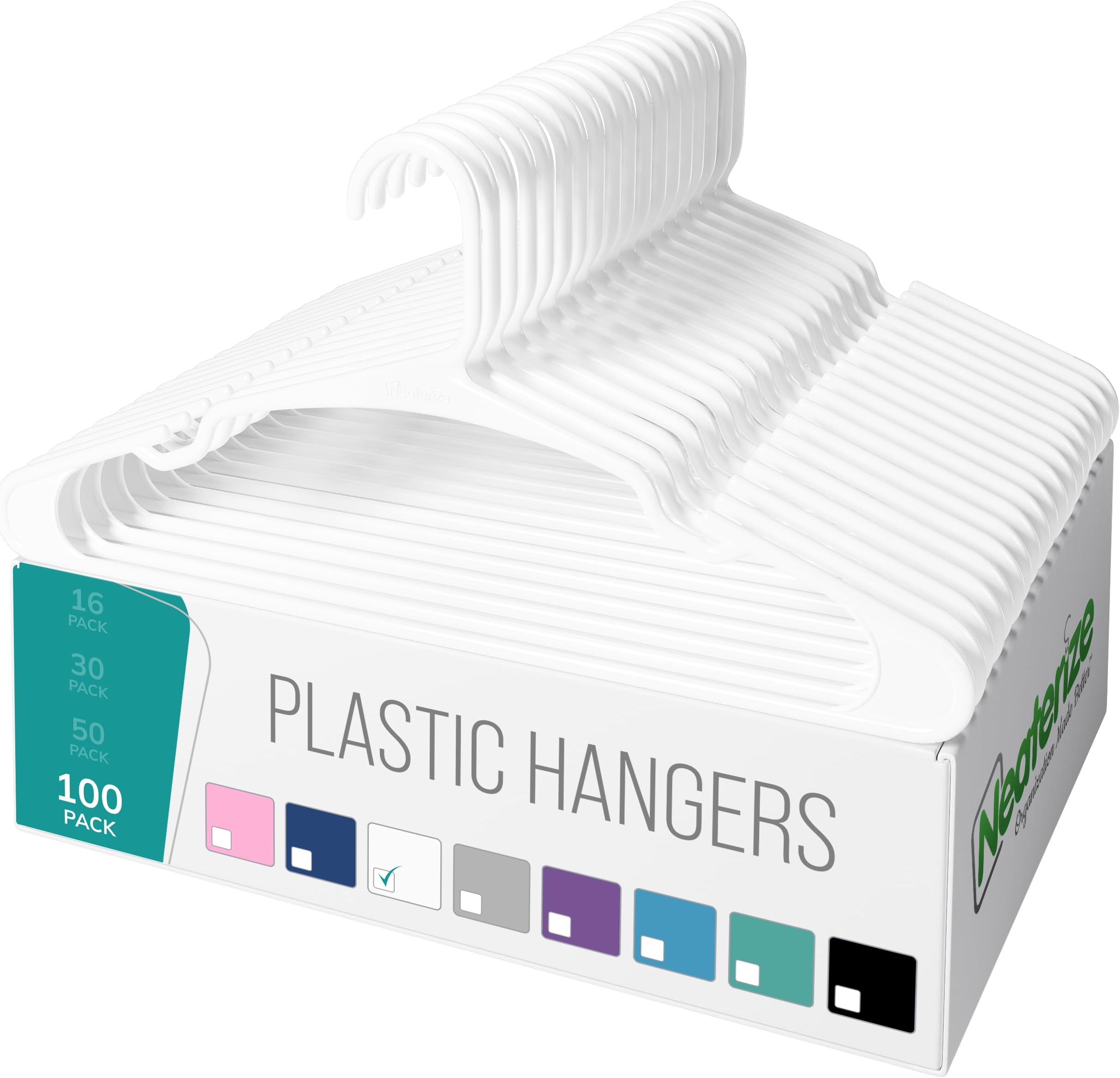 Amazon.com: Lifemaster Plastic Clothes Hanger Set - 120 Pieces ...