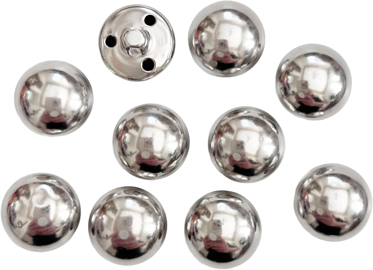 Amazon.com: PEPPERLONELY 10PC Simple Dome Metal Buttons for Clothing ...