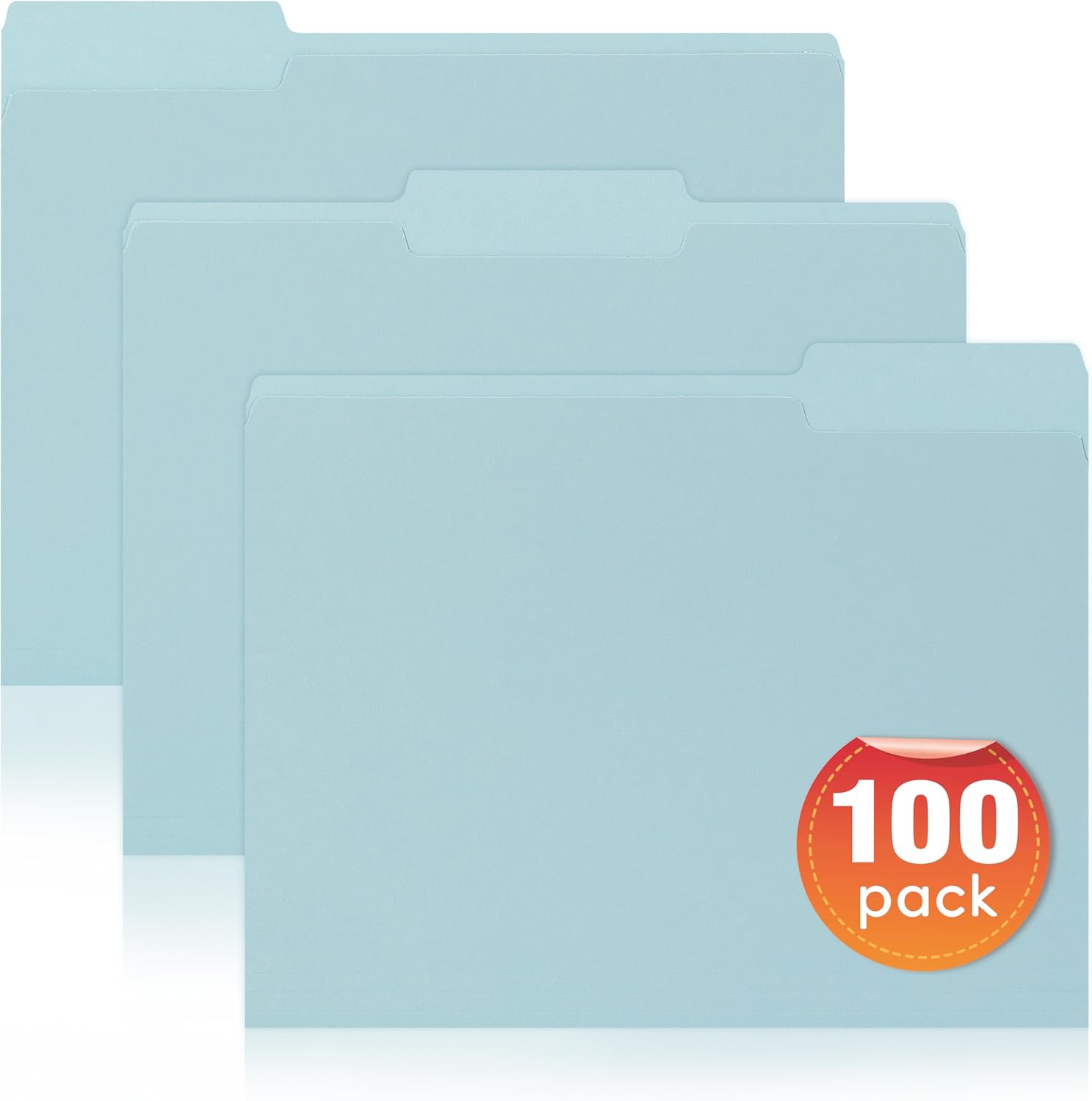 Amazon.com : 100 Packs File Folders Letter Size, 8.5 x 11 Colored File ...