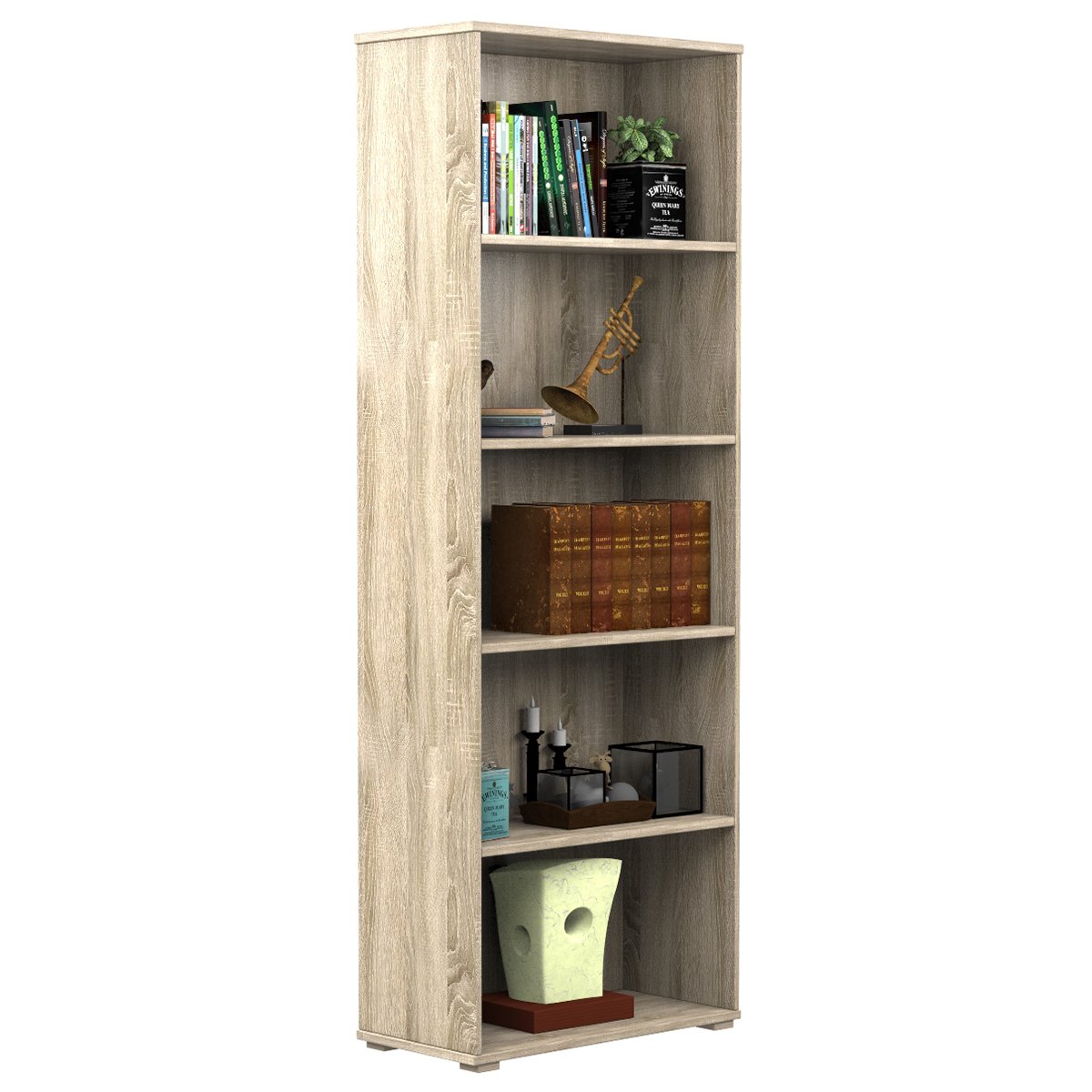 Forzza Shawn Bookshelf Sonoma Oak,Light Oak : Amazon.in: Home & Kitchen