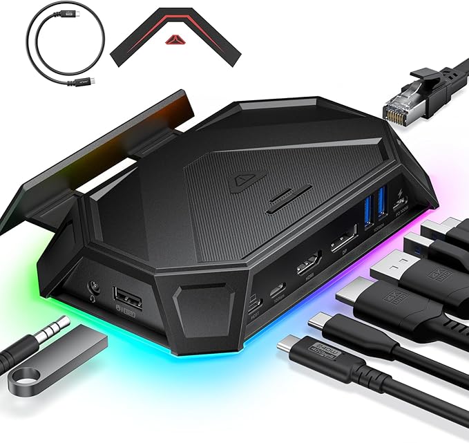 Amazon.com: JSAUX RGB Docking Station for Steam Deck (OLED)/ROG Ally/Legion Go, 12-in-1 Steam ...
