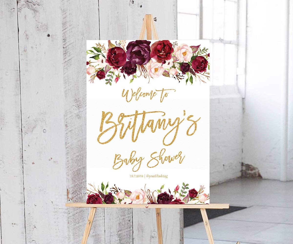 Dozili Baby Shower Sign Baby Shower Welcome Sign Baby Shower ...