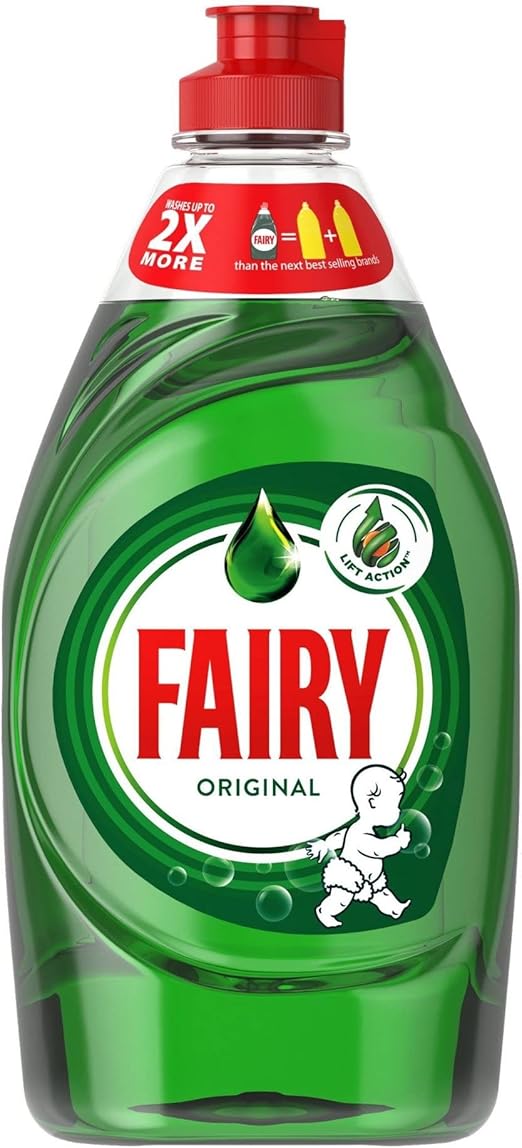 Fairy Washing Up Liquid Lemon with Liftaction, 433ml : Amazon.co.uk ...