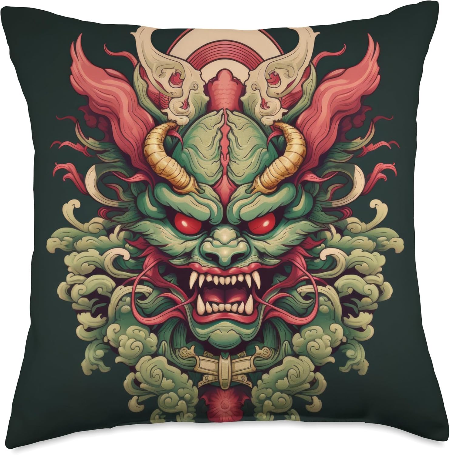 Amazon.com: Japanese Demon Face Mask Harajuku Ronin Otaku Devil Yoke ...