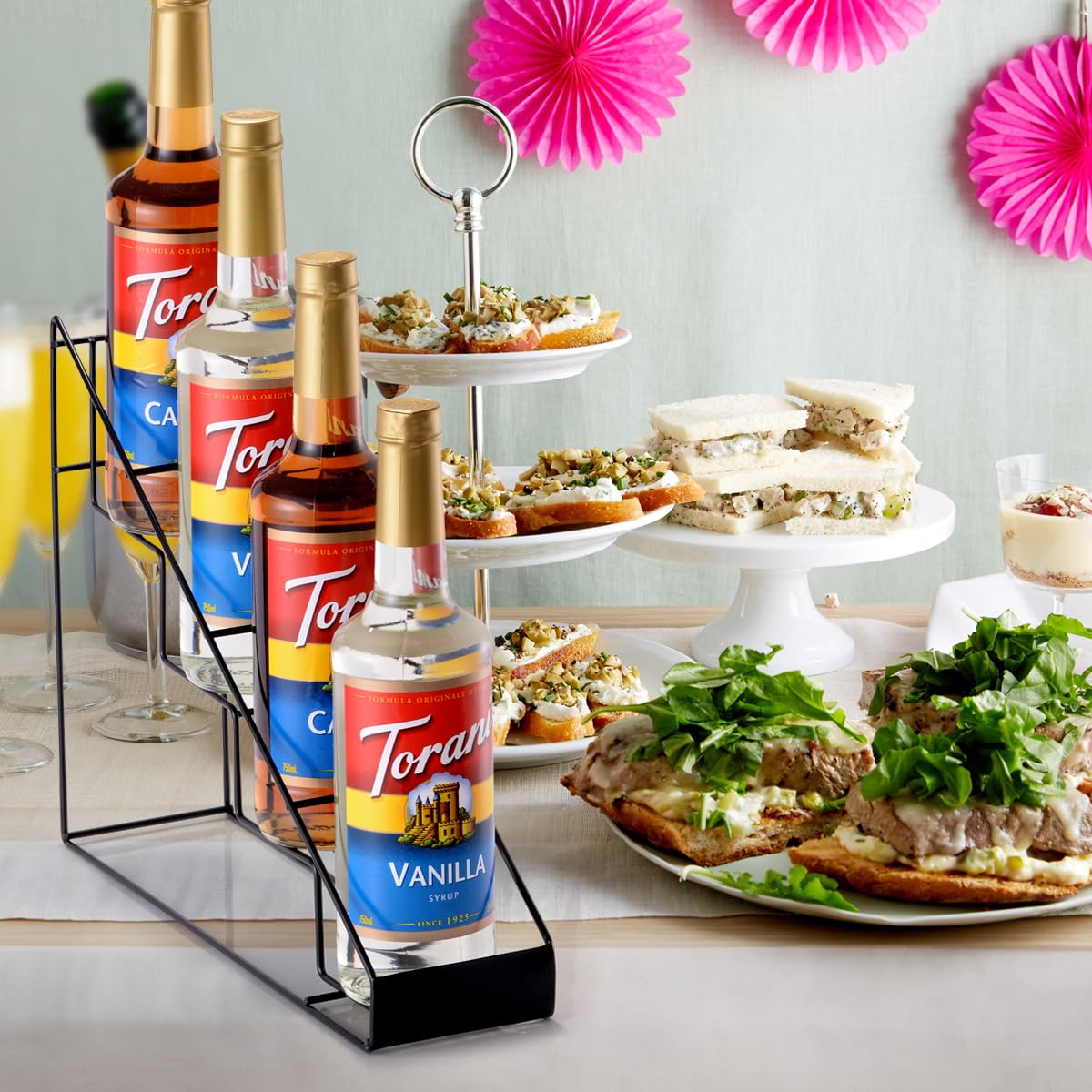 kimilus Coffee Syrup Rack for Coffee Bar Accessories, Fits with Torani ...