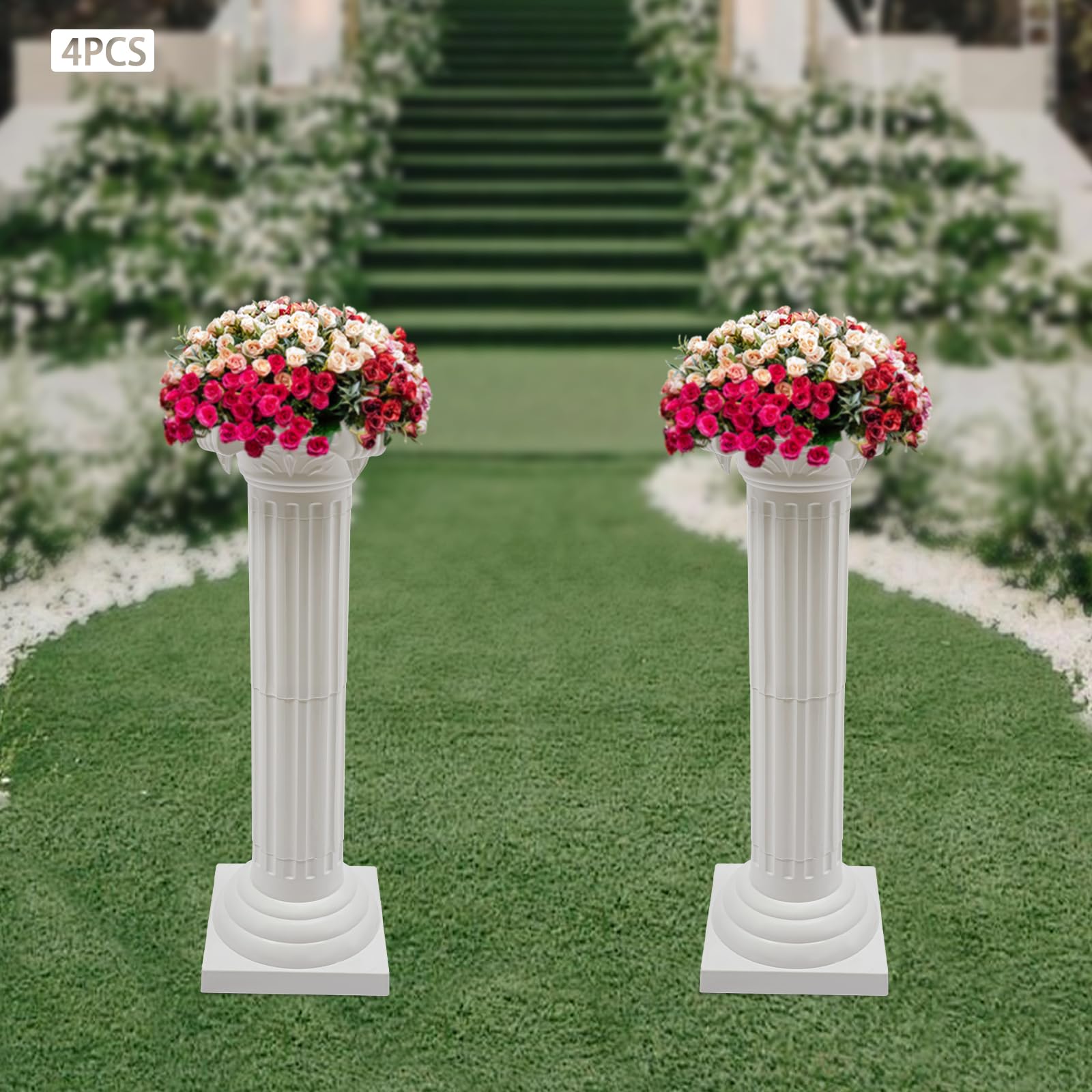 Greek Columns Flowers Amazon.com: DAERNA 4Pcs Wedding Roman Column