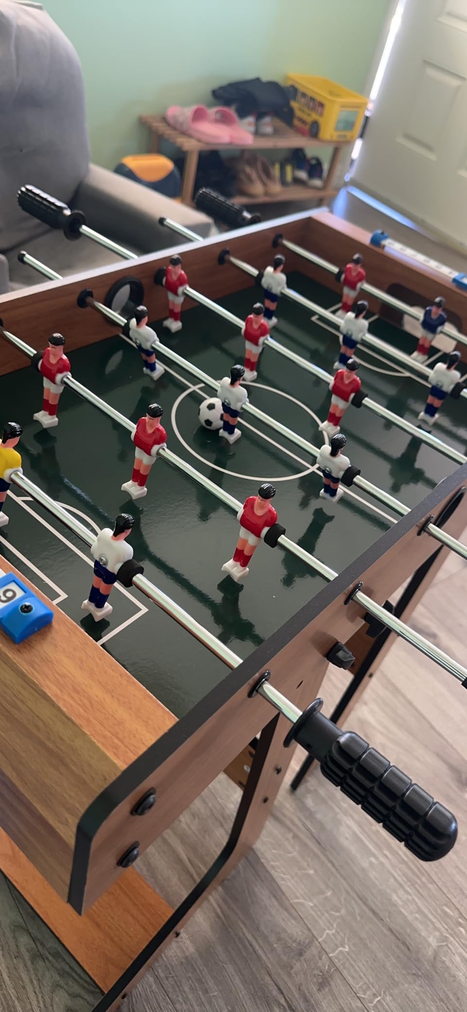 Amazon.com: Goplus Folding Foosball Table, 27” Wooden Soccer Game Table ...