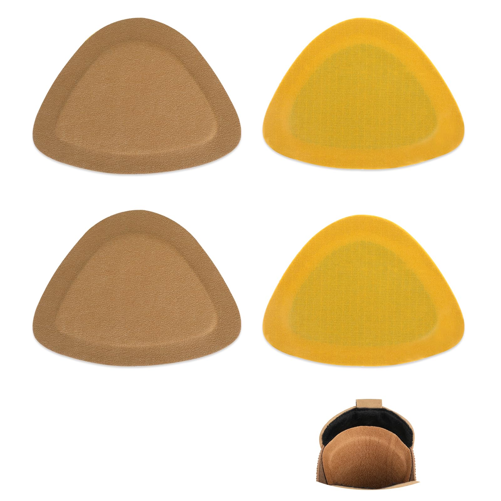 WLLHYF 2 Pair Leather Boots Heel Cushion Pads, Self-Adhesive Heel Grips ...