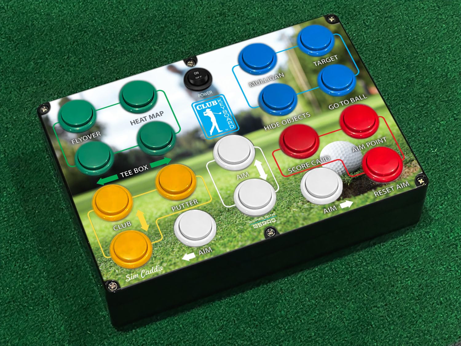 Amazon.com: Club Keyboard Wireless GS Pro Golf Simulator Control Box ...
