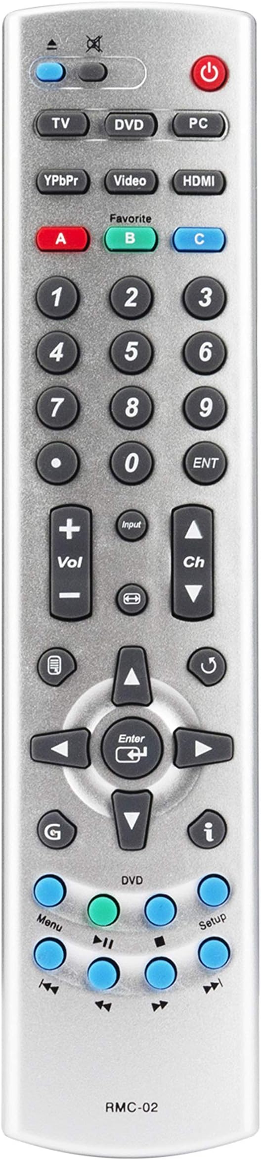 Amazon.com: RMC-02 RMC02 Replace TV DVD Combo Remote Control fit for ...