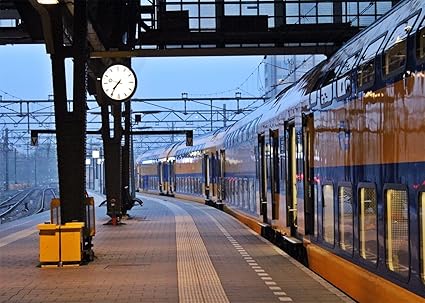 Amazon.com : BELECO 9x6ft Fabric Train Station Platform Photography ...
