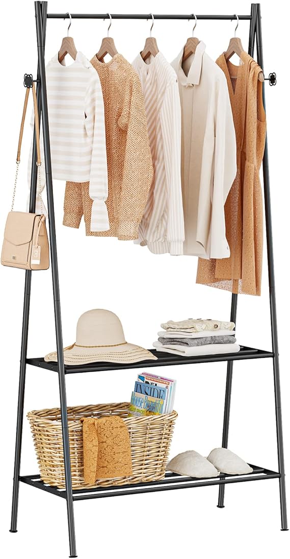 FANHAO Clothes Rail for Hanging Clothes, Sturdy Stainless Steel Clothes ...