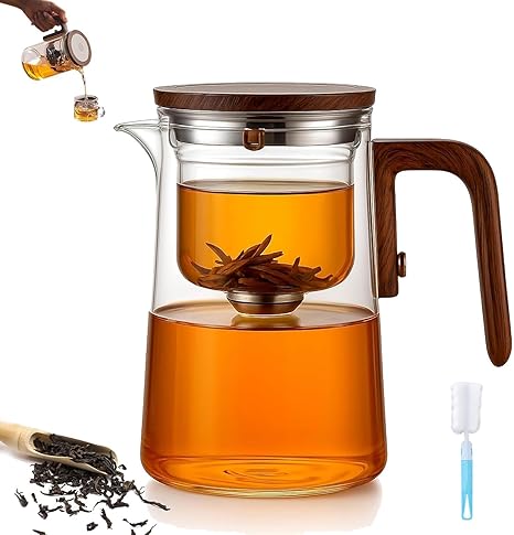Senomi Infusion Glass Pot, Magnetic Tea Pot with Infusers, Water ...