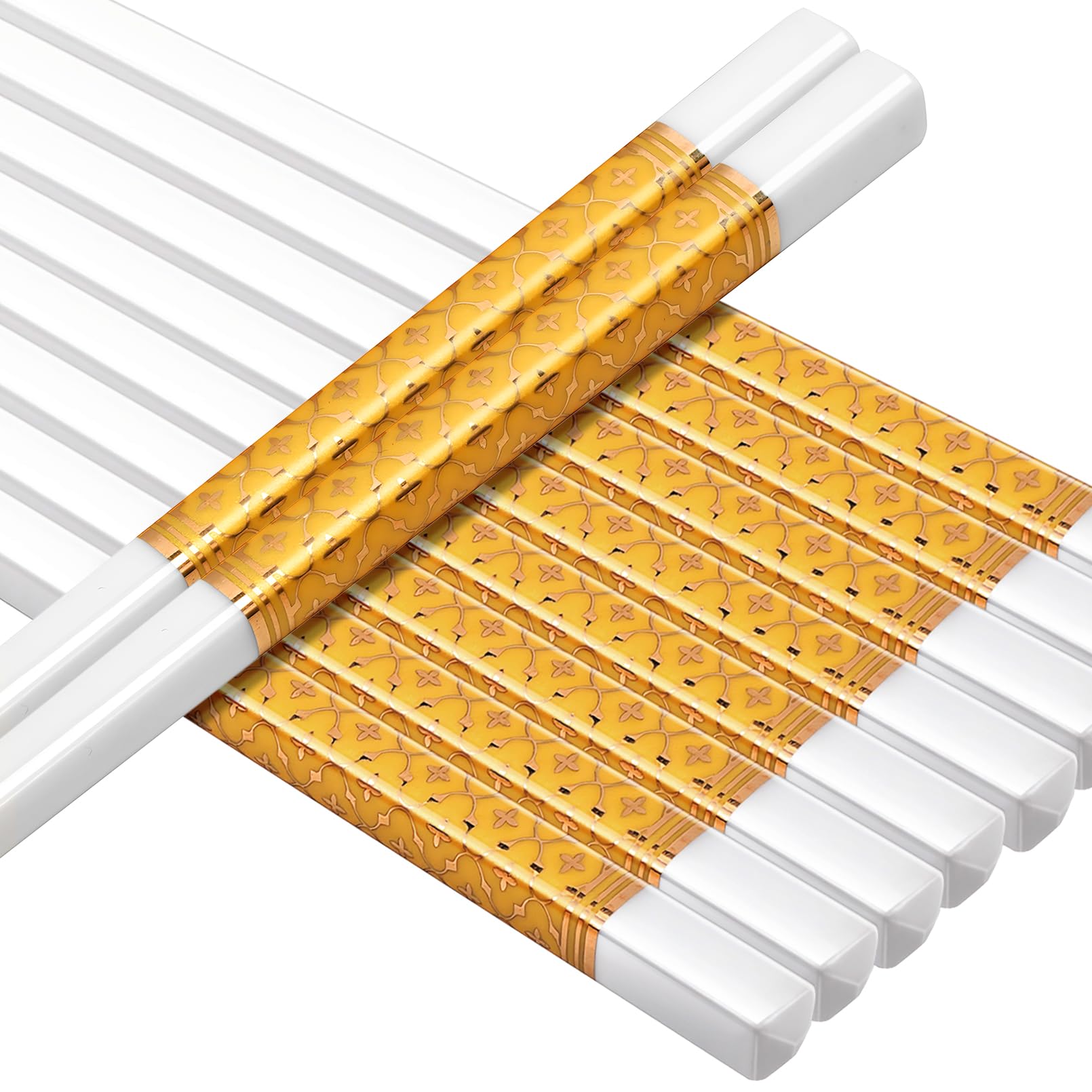 Amazon.com: PLMMOUT 5 Pairs Ceramic Chopsticks,High-grade Chop Sticks ...