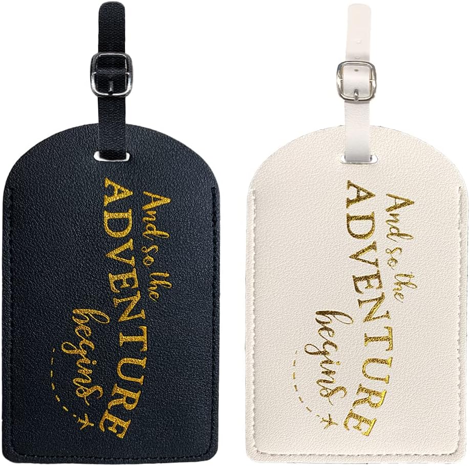 Amazon.com | Personalized Leather Luggage Tags Gifts with Engraved ...