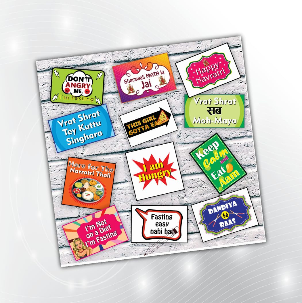 PartyStuff Nawab Theme Navratri Party Rectangle Kitty Games Props (12 ...