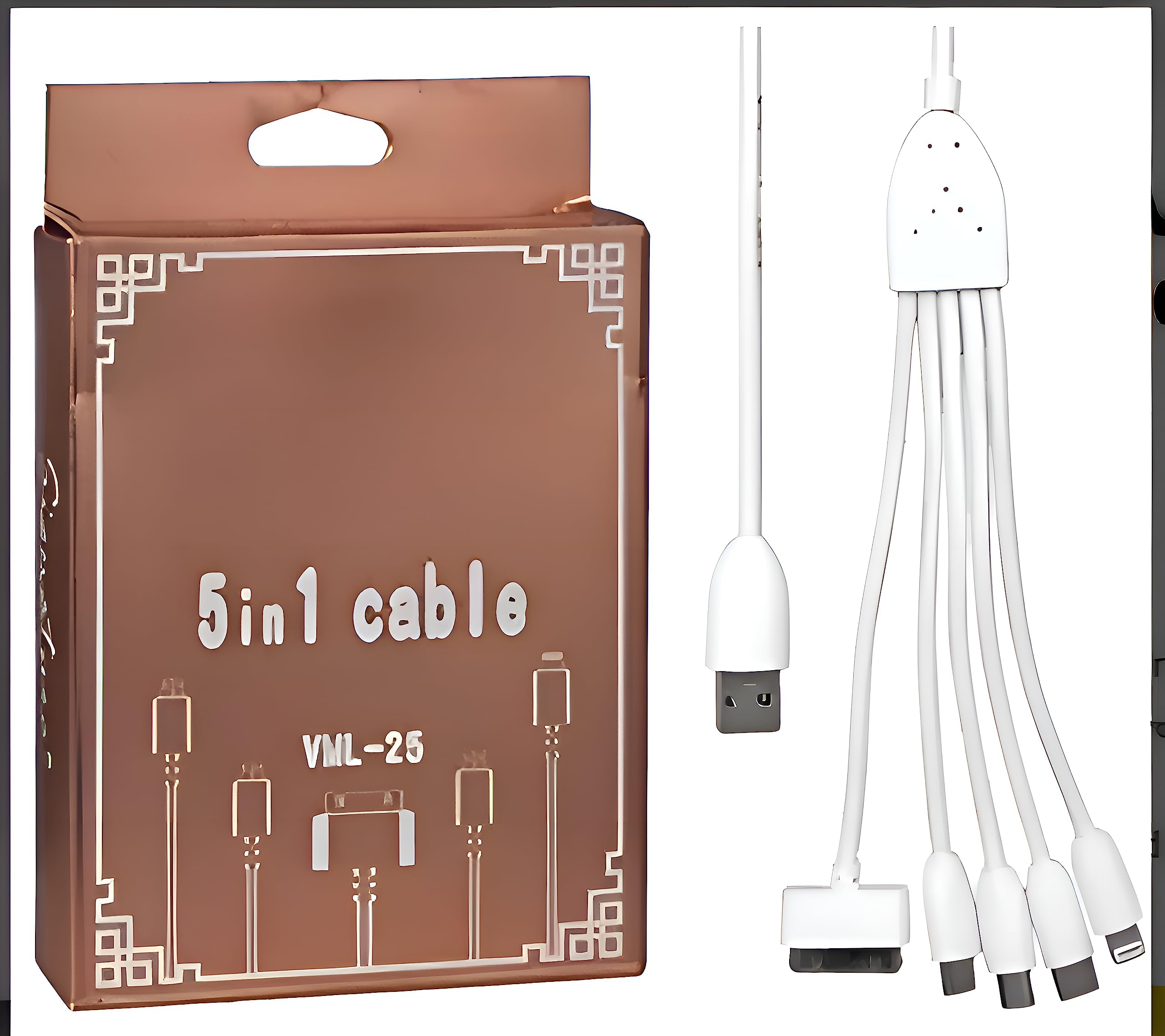 Universal Compact 5-in-1 Multi-USB Charging Cable - Micro-USB ...