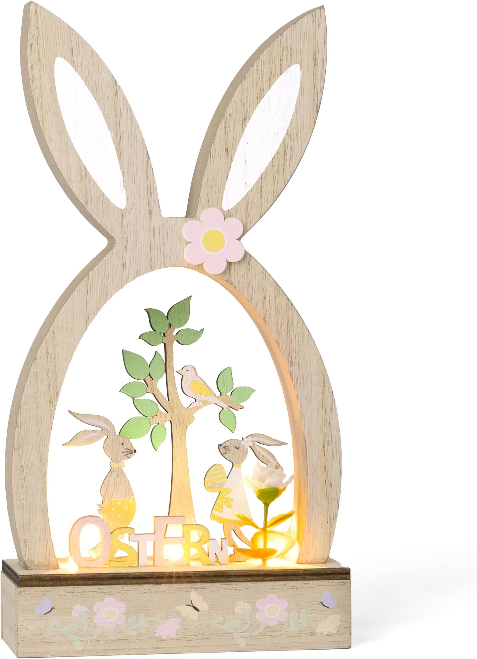 Amazon.de: VALERY MADELYN 25cm Aufsteller für Ostern mit LED Licht, Osterhasen Osterdeko zum ...