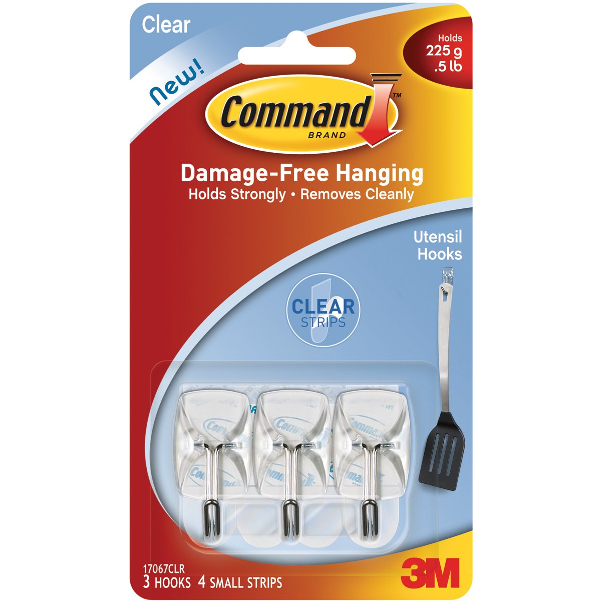 Amazon.com: Command Utensil Hooks W/STRP-Clear : Home & Kitchen