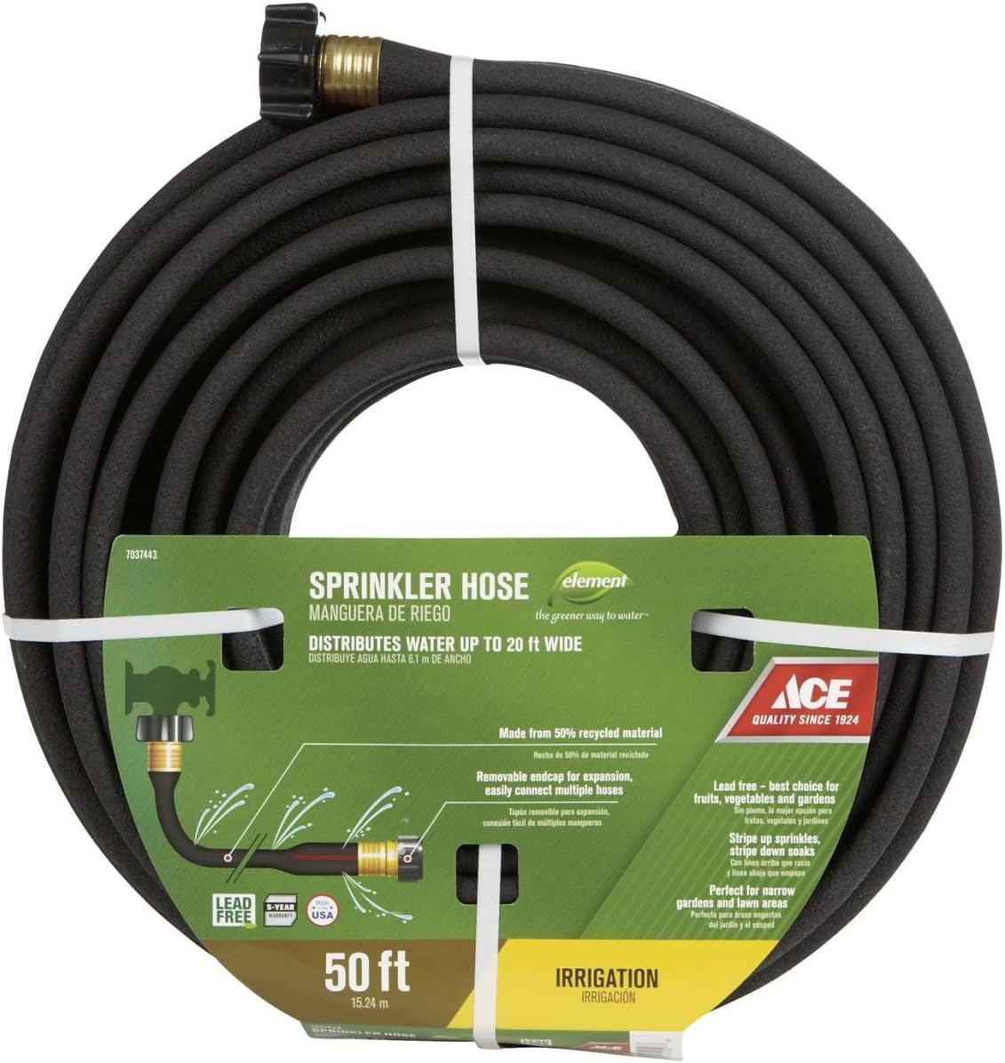 Amazon.com : Ace Sprinkler Hose Up To 20 Wide Spray : Garden Hoses ...