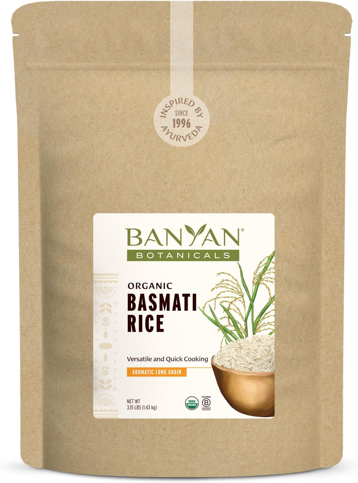 Amazon.com : Organic Basmati Rice 10 LB Bag - Pure, Long, Premium ...