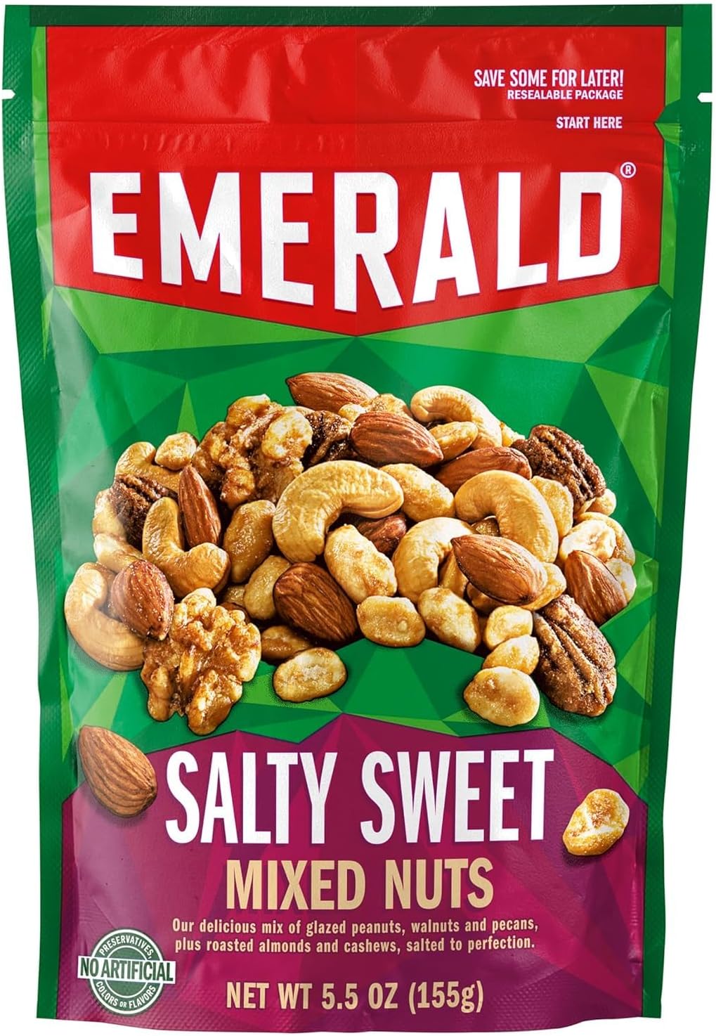 Amazon.com : Emerald Nuts, Salty Sweet Mixed Nuts, Features Kettle ...