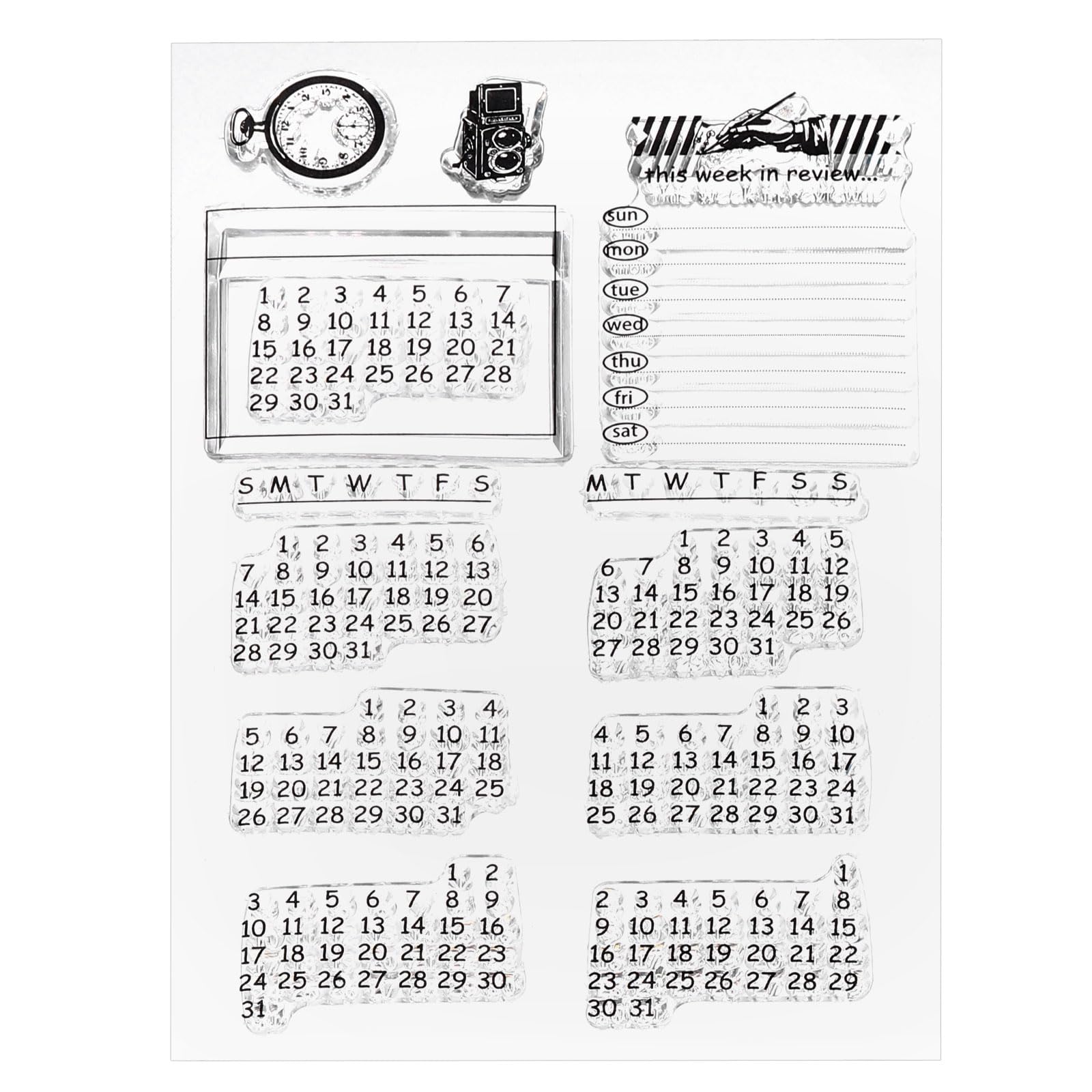 Amazon.com: PATIKIL Transparent Silicone Stamps, 1 Pcs T9011 Perpetual ...