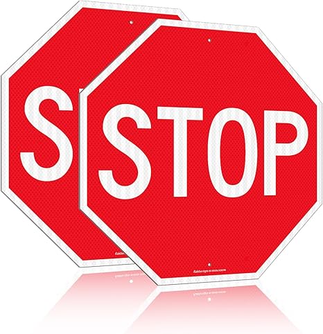 Amazon.com : Faittoo Stop Signs, (2 Pack) 30 x 30 Inches Octagon ...